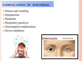 Anesthesia types and complications | PDF