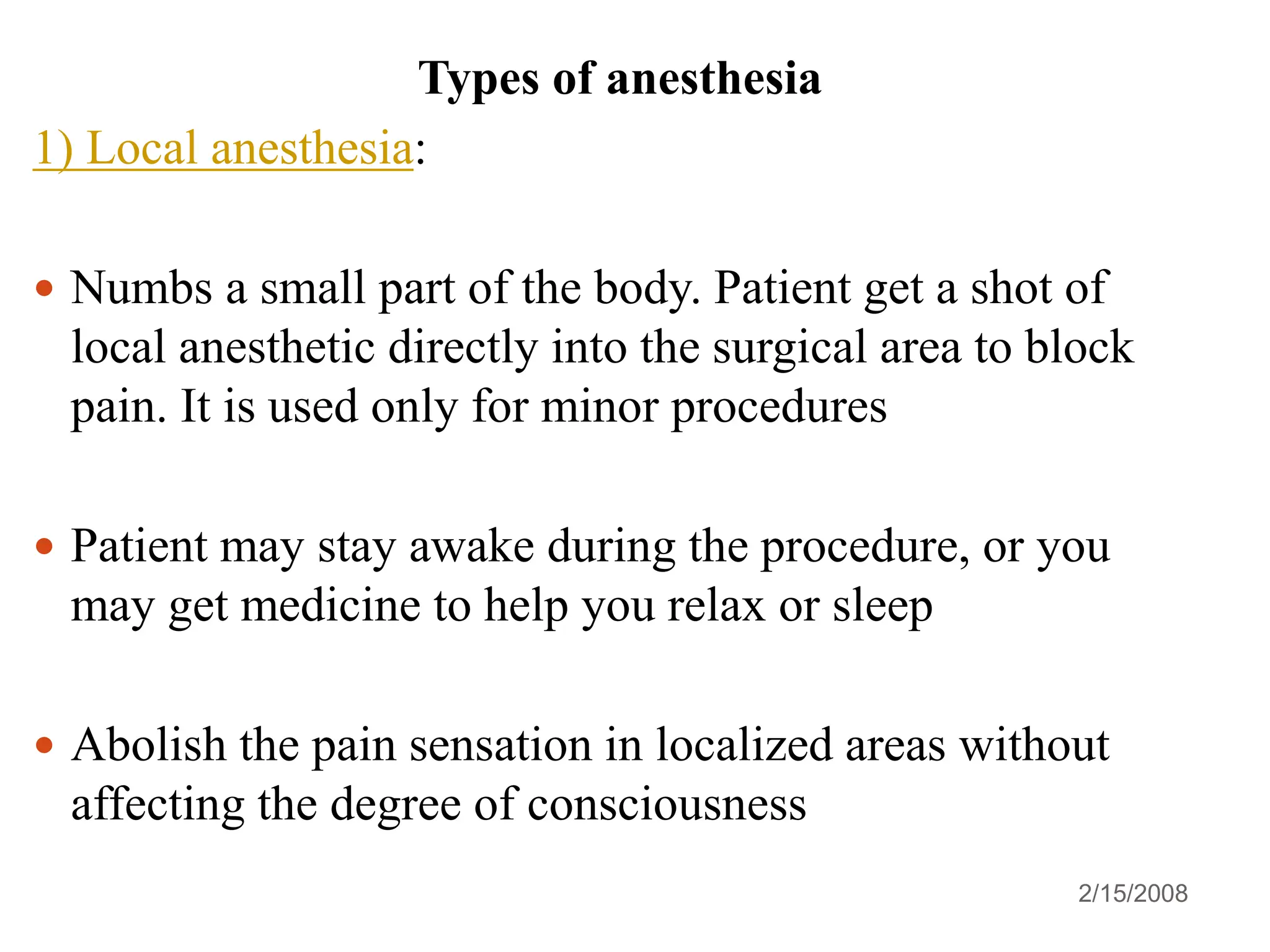 Anesthesia, Types of anesthesia, with Pharmacology | PPTX
