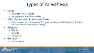 Anesthesia done on a patient before a procedure | PPT