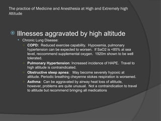 anesthesia and altitude for medical evacuation | PPTX