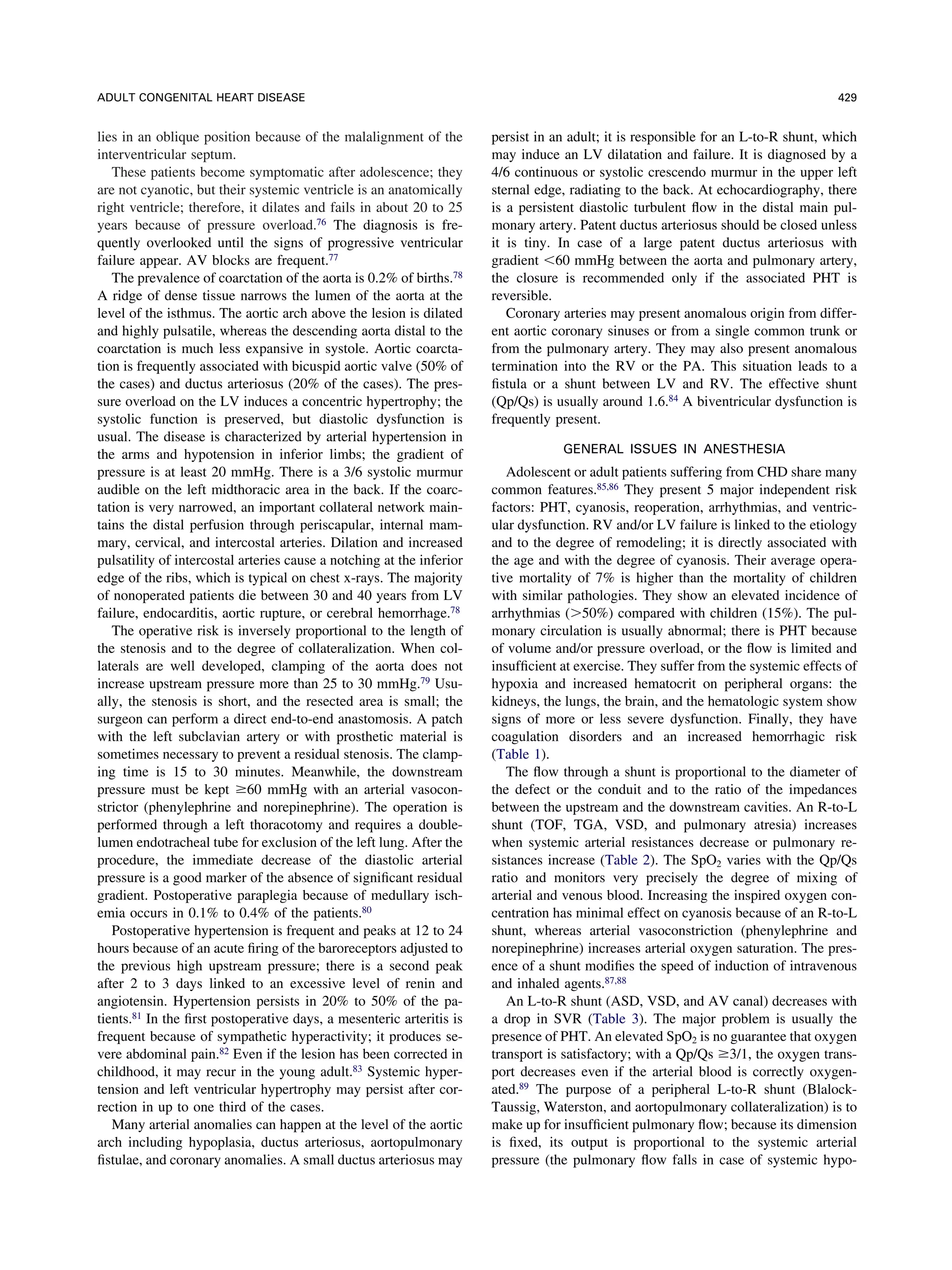 Anesthesia And Congenital Heart Disease | PDF
