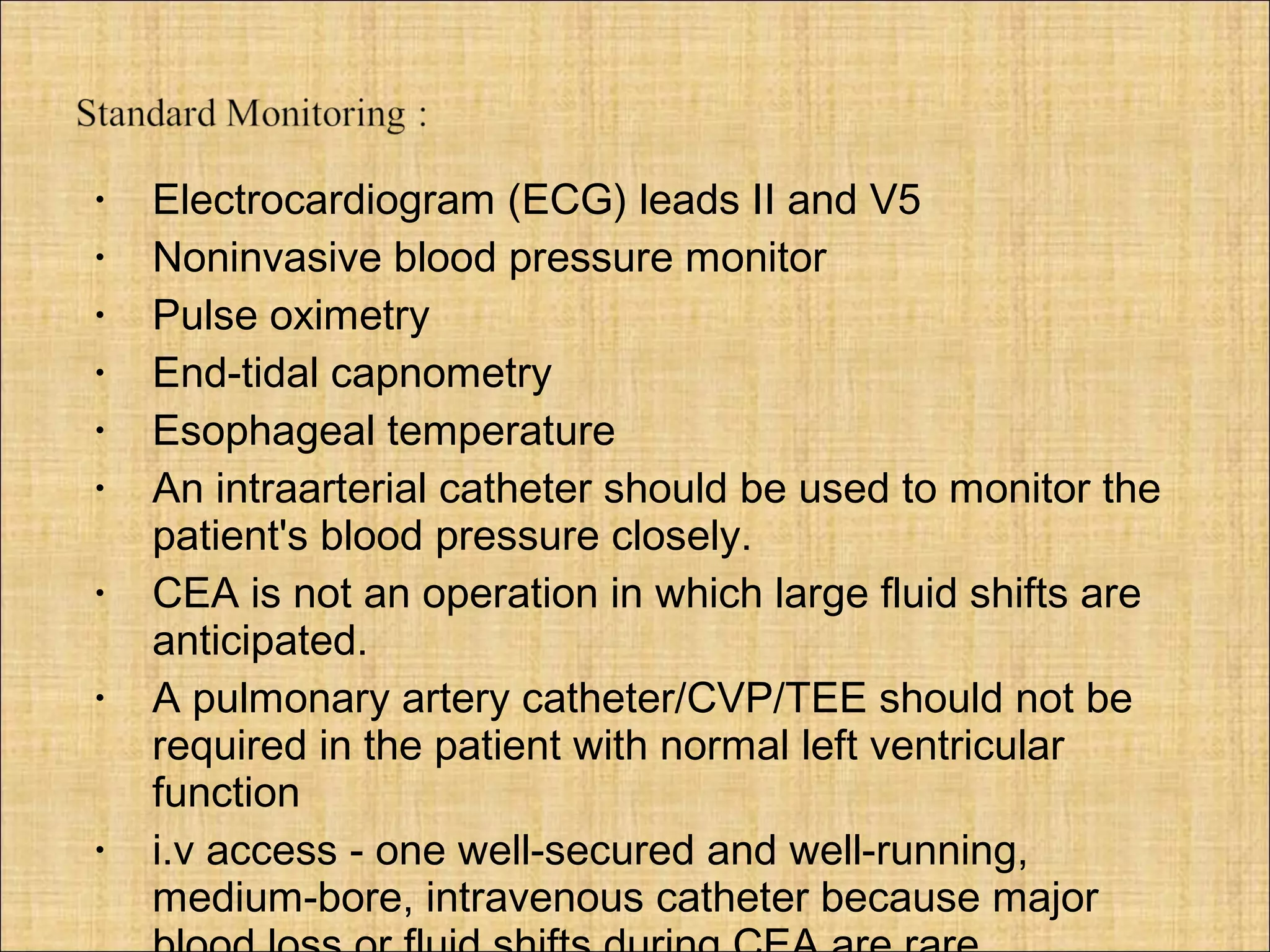 Anesthesia for-carotid-endarterectomy | PPT