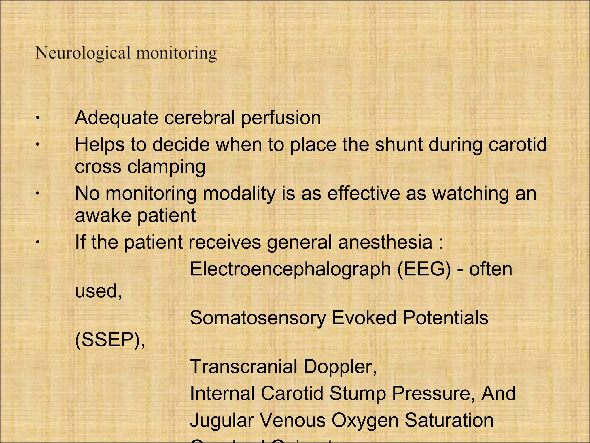 Anesthesia for-carotid-endarterectomy | PPT