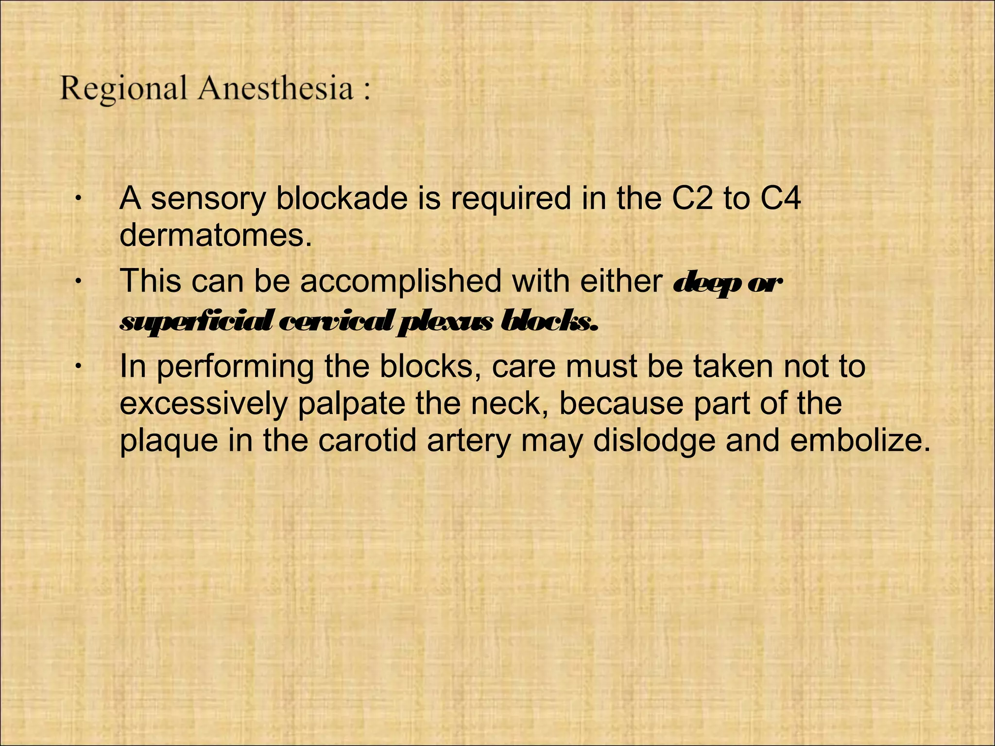 Anesthesia for-carotid-endarterectomy | PPT