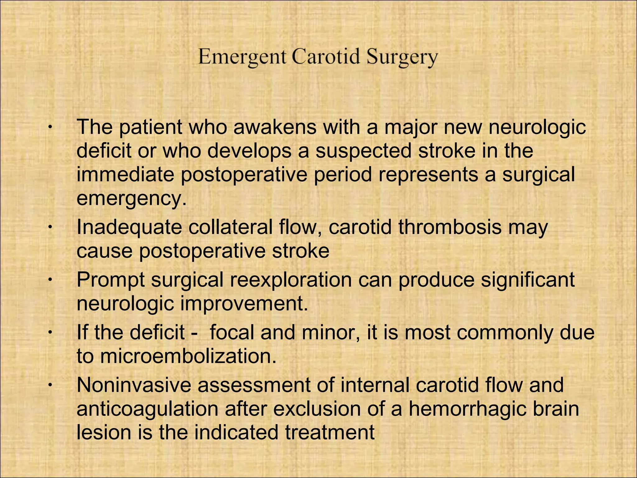 Anesthesia for-carotid-endarterectomy | PPT