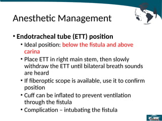 Anesthesia-for-Tracheoesophageal-Fistula-Repair | PPTX