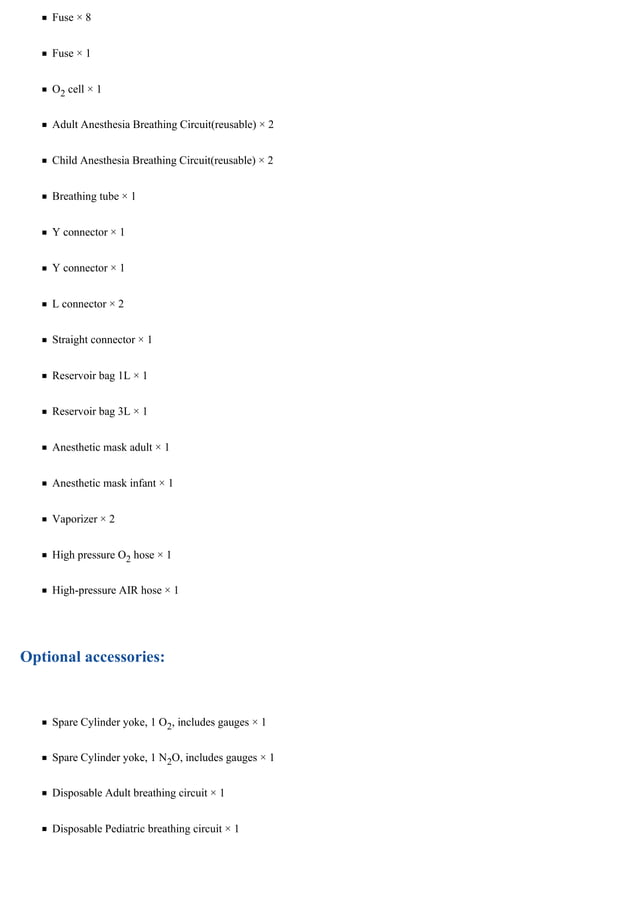 Advanced Anesthesia System MD-ANS-1006. | PDF