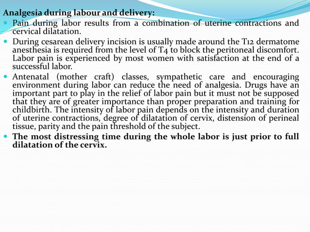 Anesthesia and analgesia in obstetrics.pptx | Pregnancy | Reproductive ...