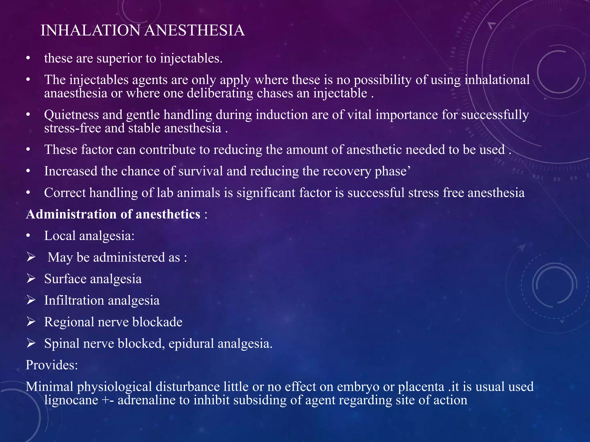 Anesthesia and euthanasia of experimental animal by vivek and naveen | PPTX