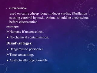 Anesthesia and euthanasia of experimental animal by vivek and naveen | PPTX