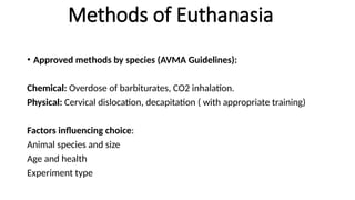 Anesthesia and Euthanasia of Experimental Animals.pptx