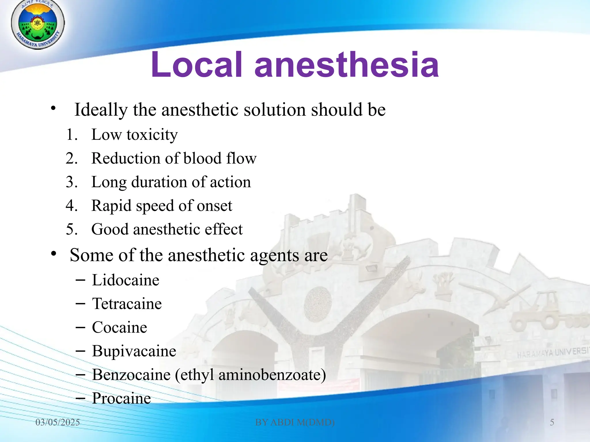Anesthesia and EXOdontia dental ppt..... | PPTX