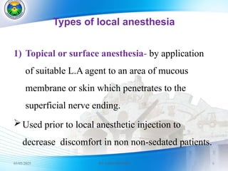 Anesthesia and EXOdontia dental ppt..... | PPTX