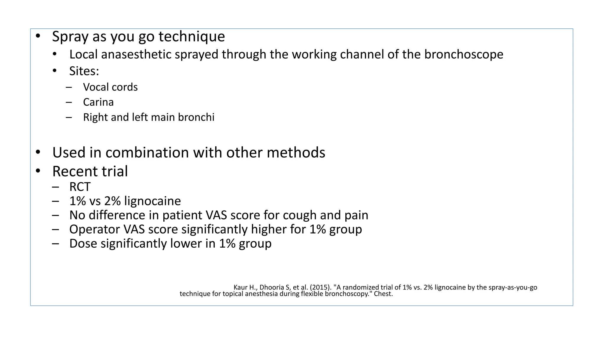 Anesthesia and sedation during flexible bronchoscopy | Jindal chest ...