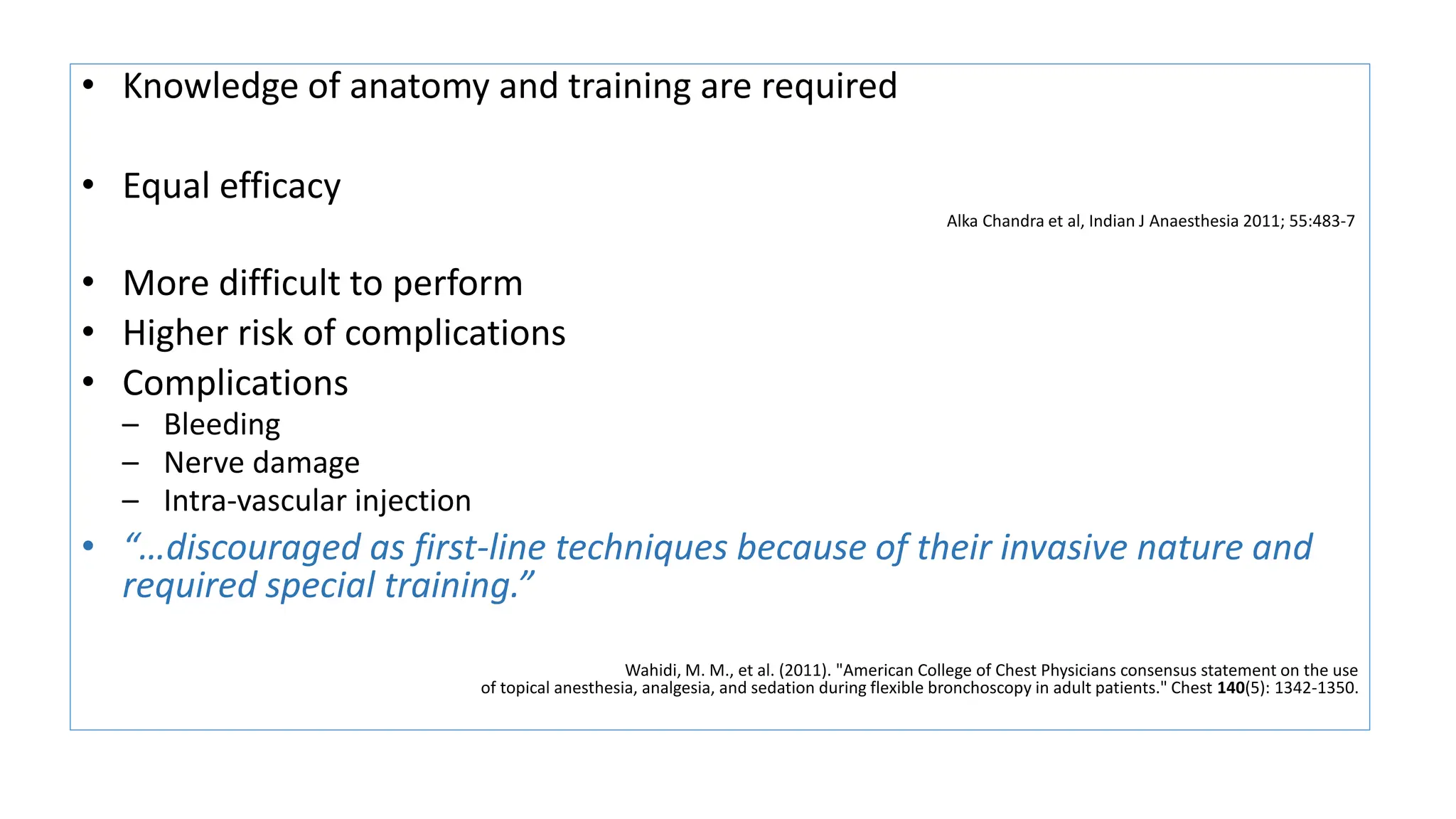 Anesthesia and sedation during flexible bronchoscopy | Jindal chest ...