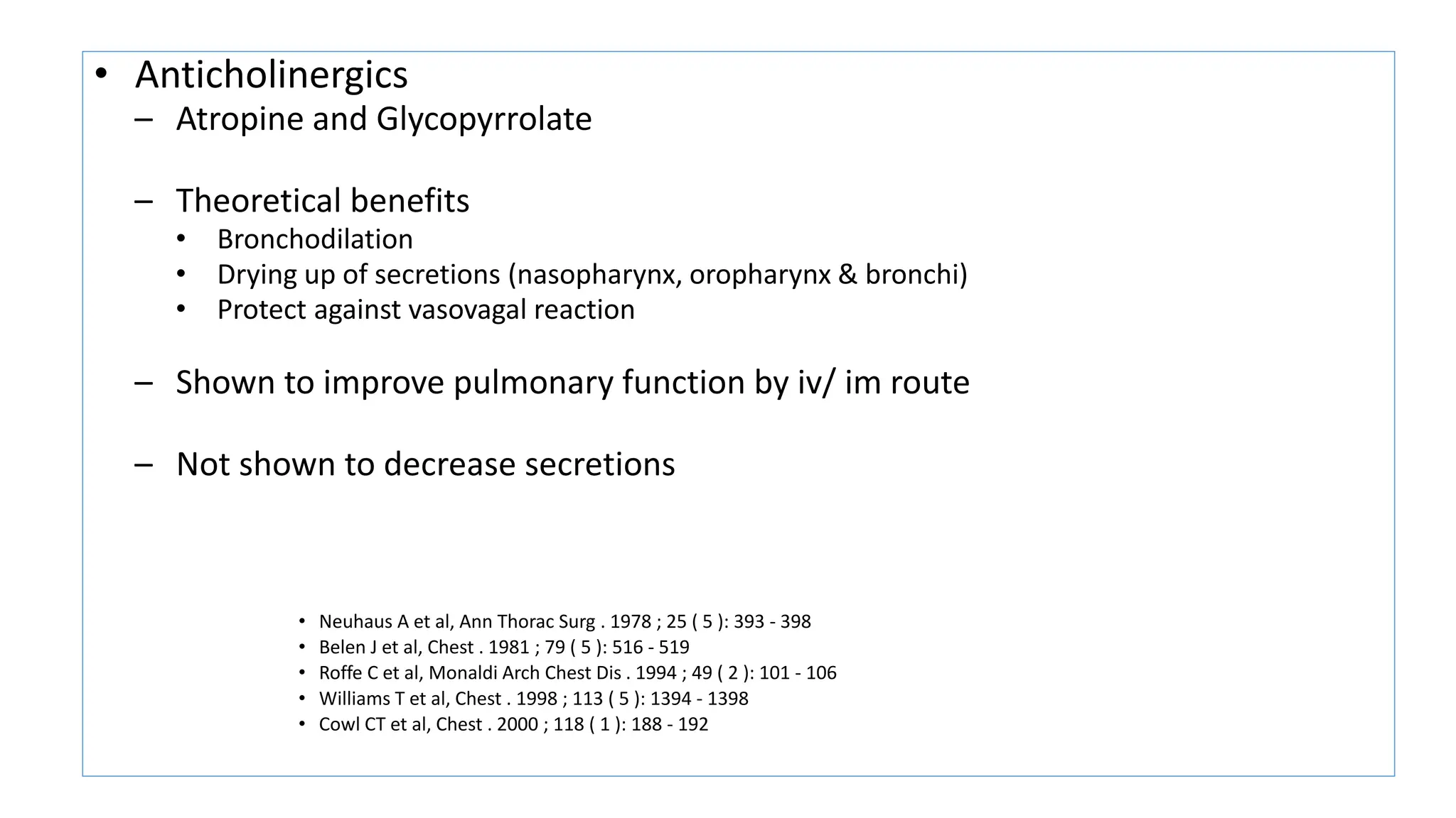 Anesthesia and sedation during flexible bronchoscopy | Jindal chest ...