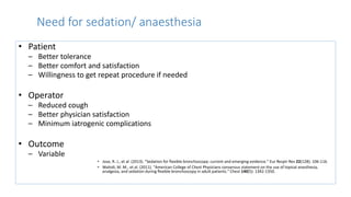 Anesthesia and sedation during flexible bronchoscopy | Jindal chest ...