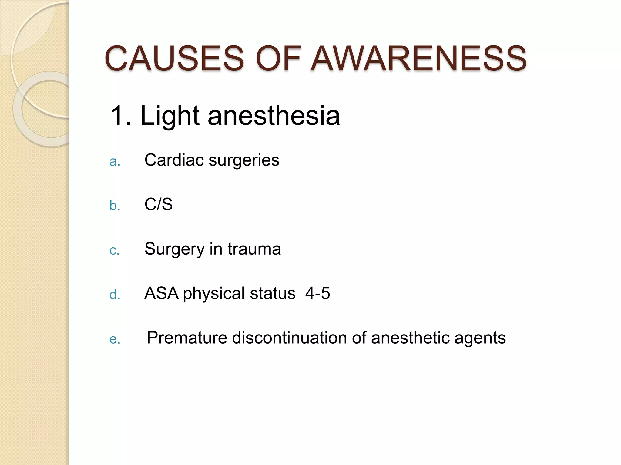 Anesthesia awareness | PPTX
