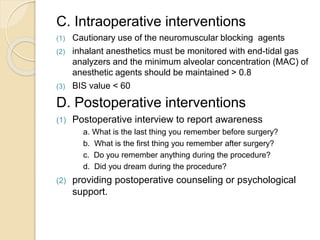 Anesthesia awareness | PPTX