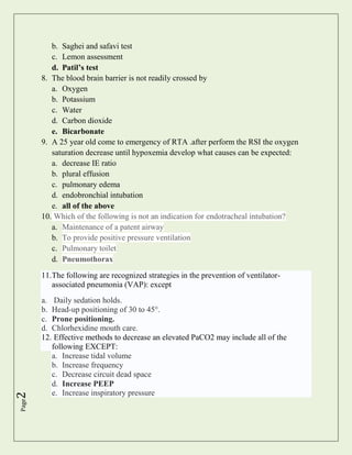 Anesthesia complications mcqs by israr ysfz | PDF