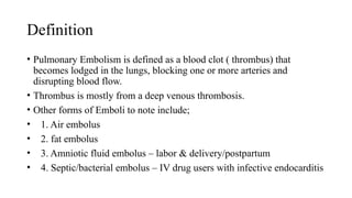 Anesthesia Consideration in pulmonary embolism .pptx
