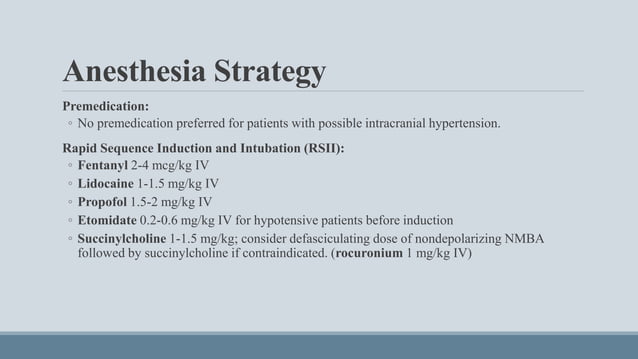 Anesthesia Considerations for Traumatic Brain Injury - Dr.Qazi.pptx ...