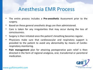Anesthesia EMR | PPT | Healthcare Industry | Industries