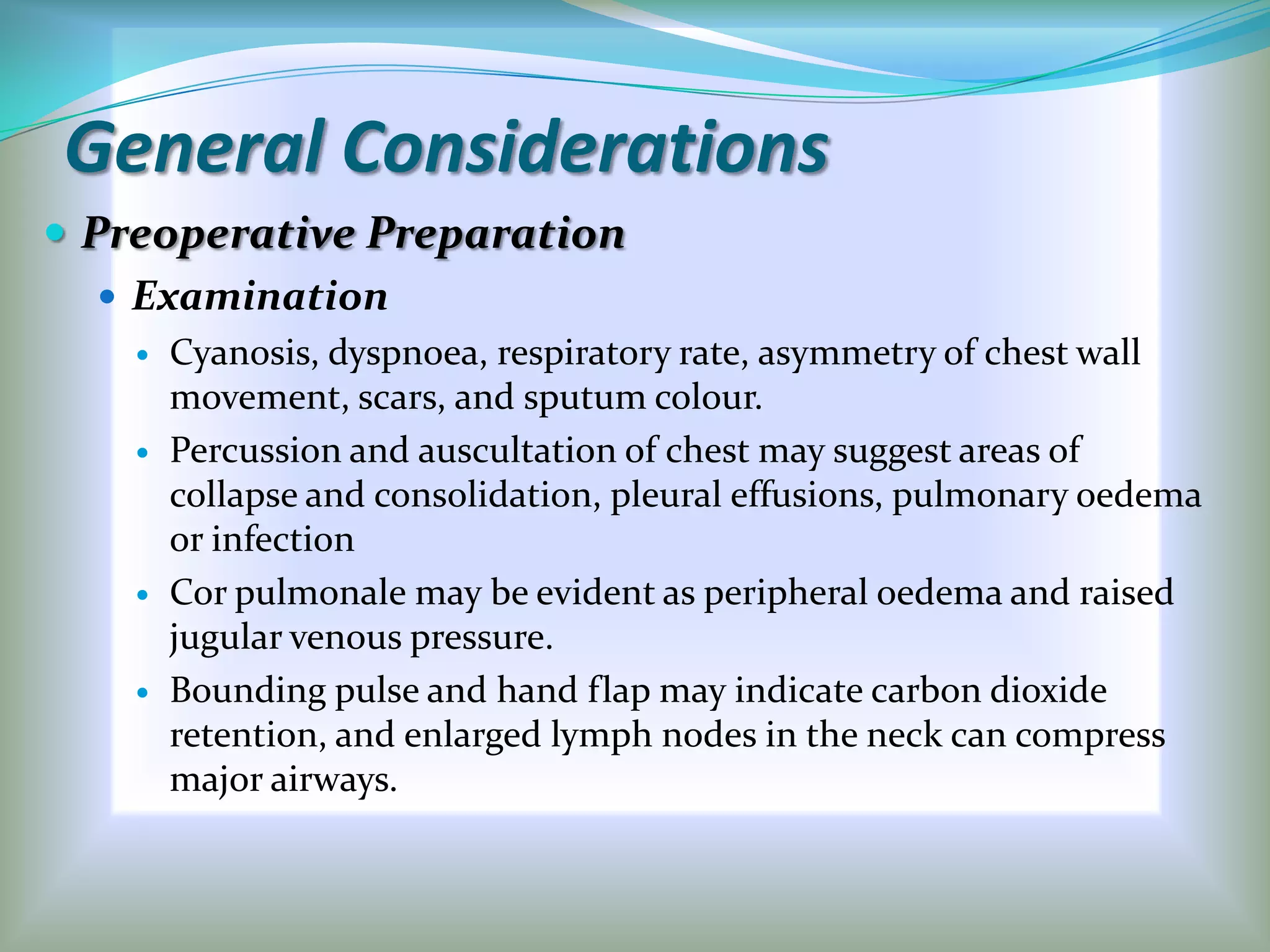 Anesthesia fitness from pulmonology perspective | PPTX