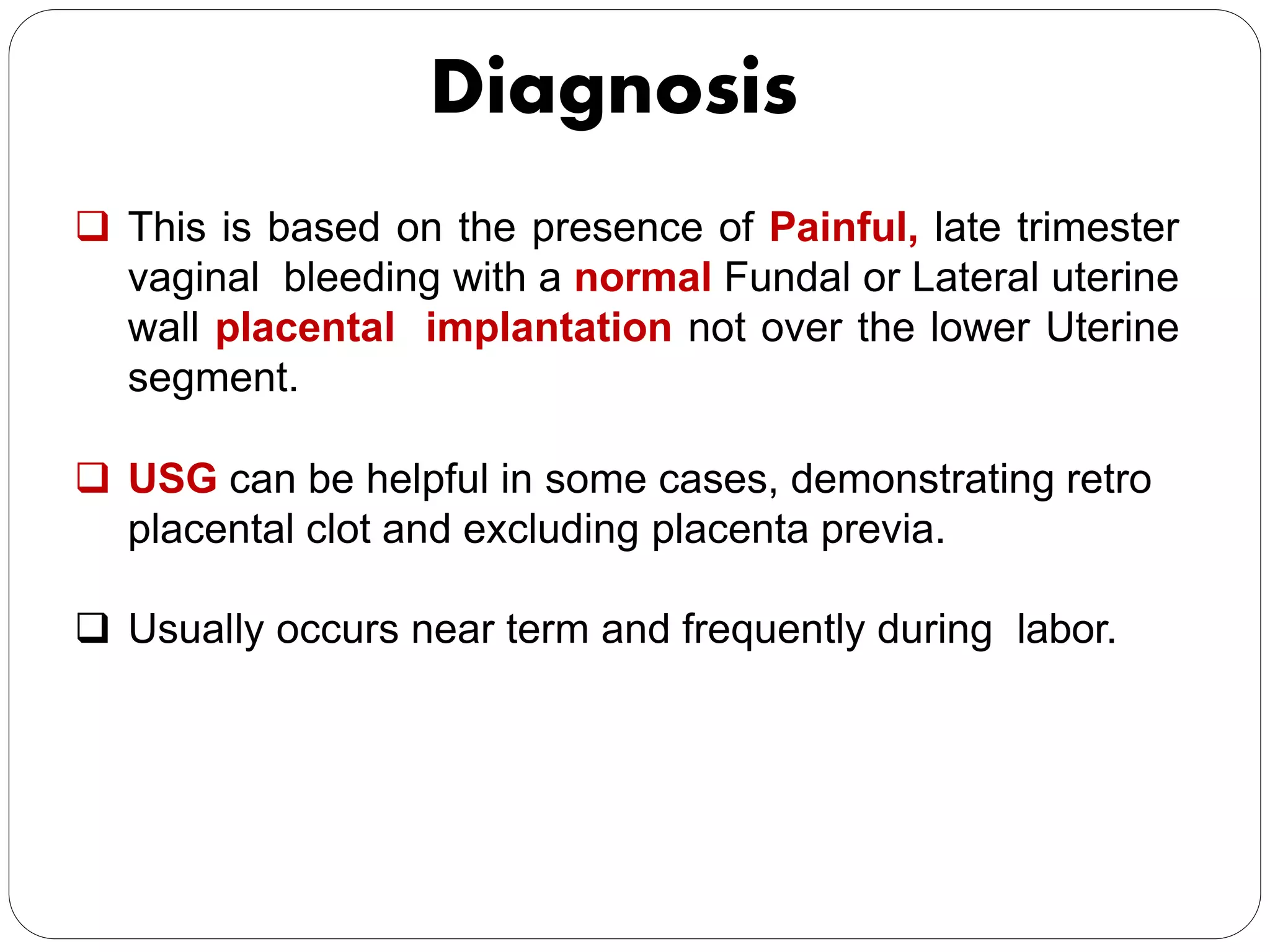 Anesthesia for ANTEPARTUM HAEMORHHAGE (APH) | PPTX
