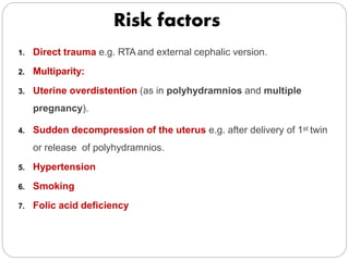 Anesthesia for ANTEPARTUM HAEMORHHAGE (APH) | PPTX