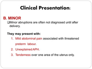 Anesthesia for ANTEPARTUM HAEMORHHAGE (APH) | PPTX