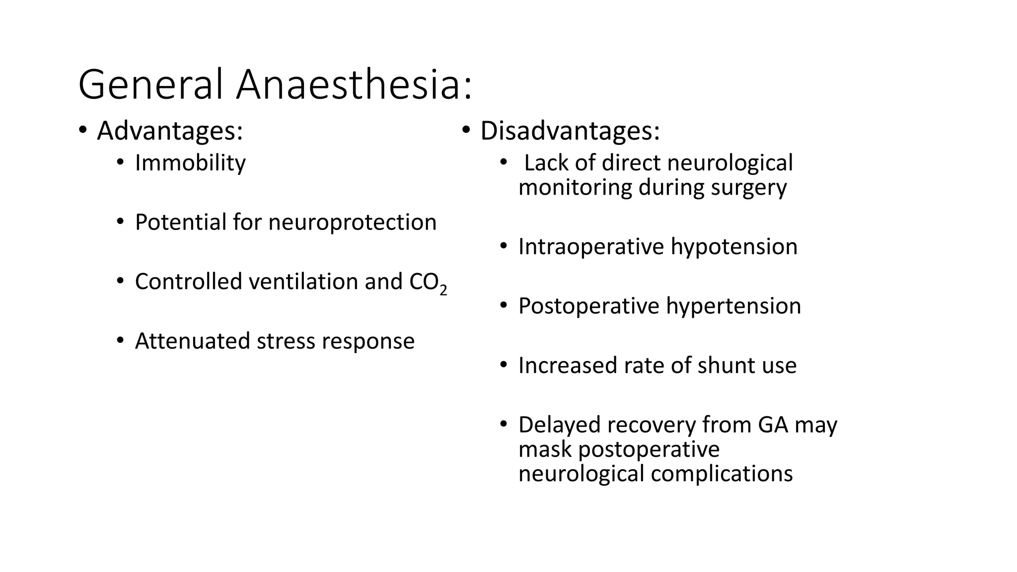 Anesthesia for carotid endarterectomy | PPTX