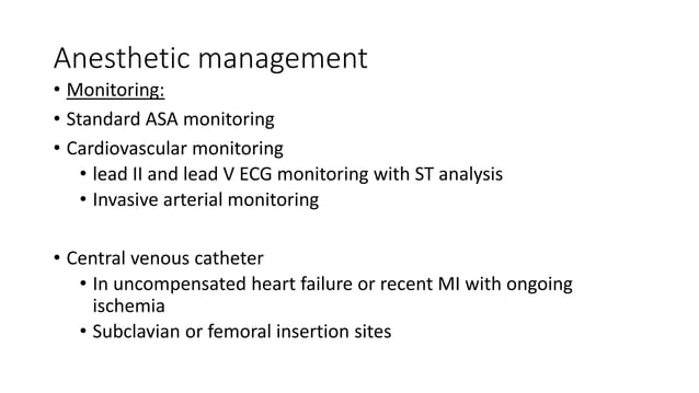 Anesthesia for carotid endarterectomy | PPTX