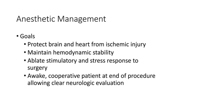 Anesthesia for carotid endarterectomy | PPTX