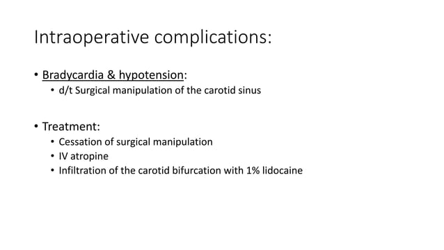 Anesthesia for carotid endarterectomy | PPTX