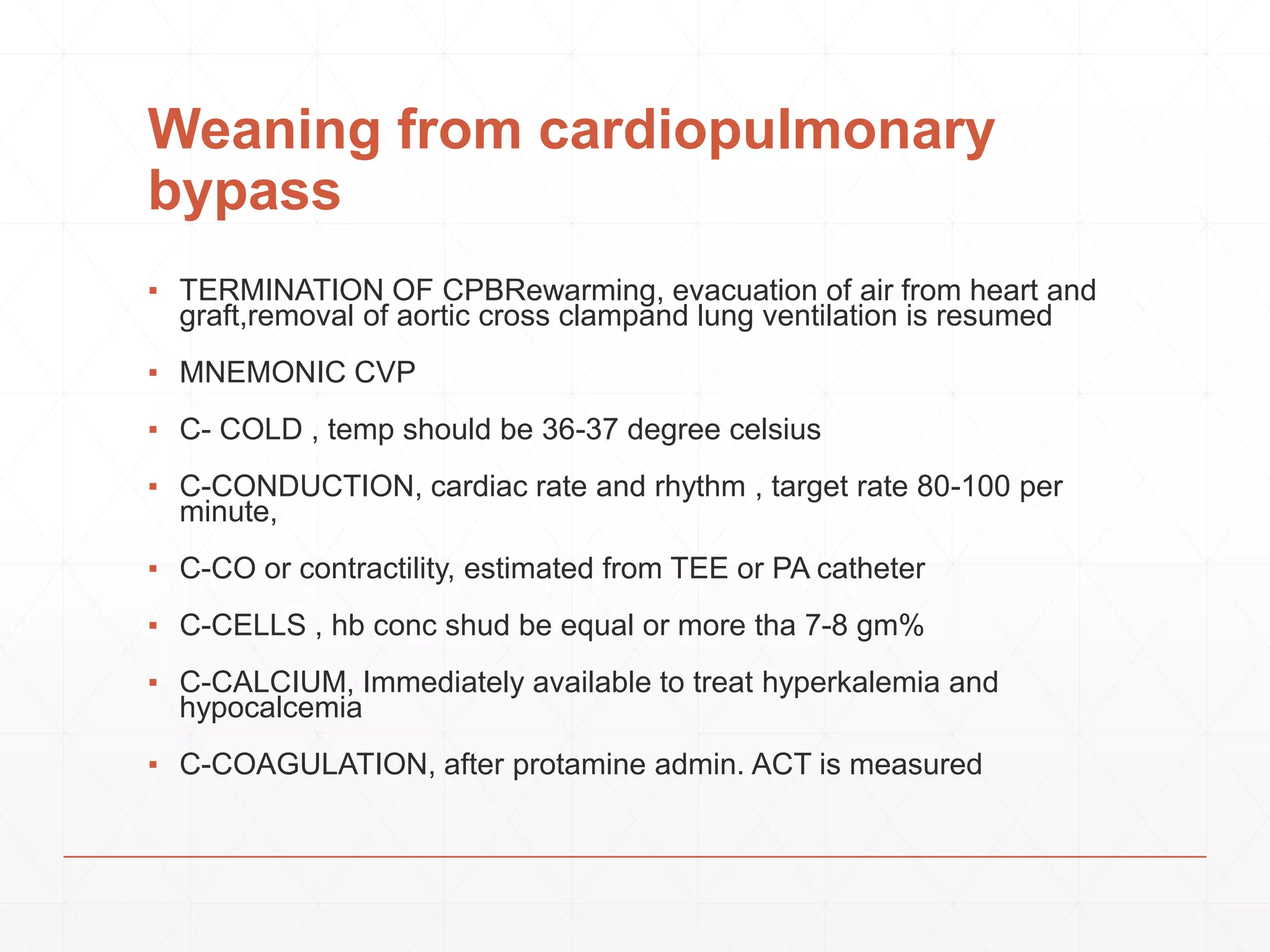 Anesthesia for coronary artery bypass grafting | PPTX