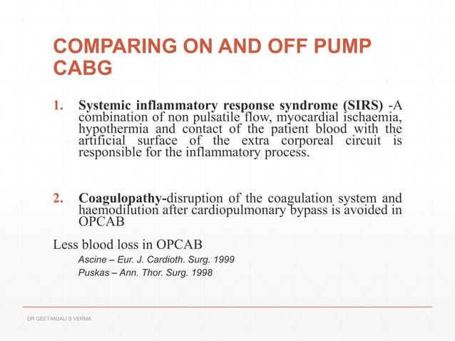 Anesthesia for coronary artery bypass grafting | PPTX | Heart and ...