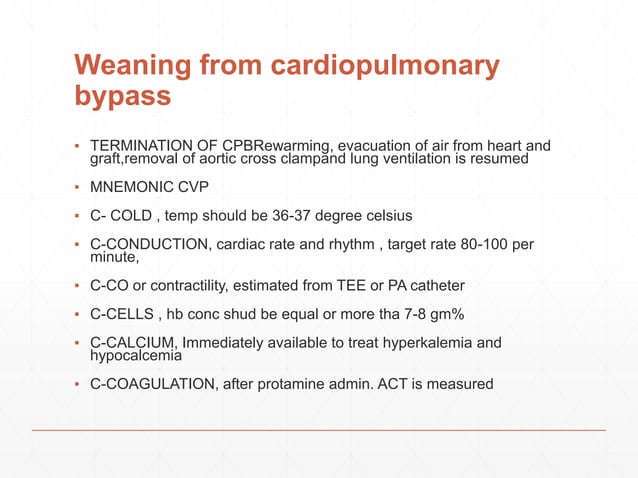 Anesthesia for coronary artery bypass grafting | PPTX | Heart and ...