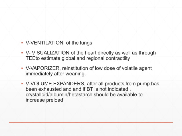 Anesthesia for coronary artery bypass grafting | PPTX | Heart and ...
