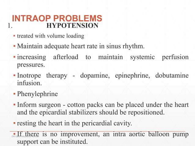 Anesthesia for coronary artery bypass grafting | PPTX | Heart and ...
