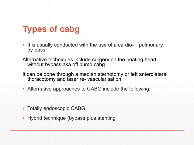 Anesthesia for coronary artery bypass grafting | PPTX | Heart and ...