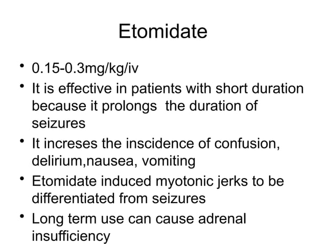 ANESTHESIA FOR ECT, drugs, special populations | PPT