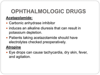 Anesthesia for eye surgery | PPTX