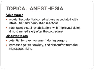 Anesthesia for eye surgery | PPT