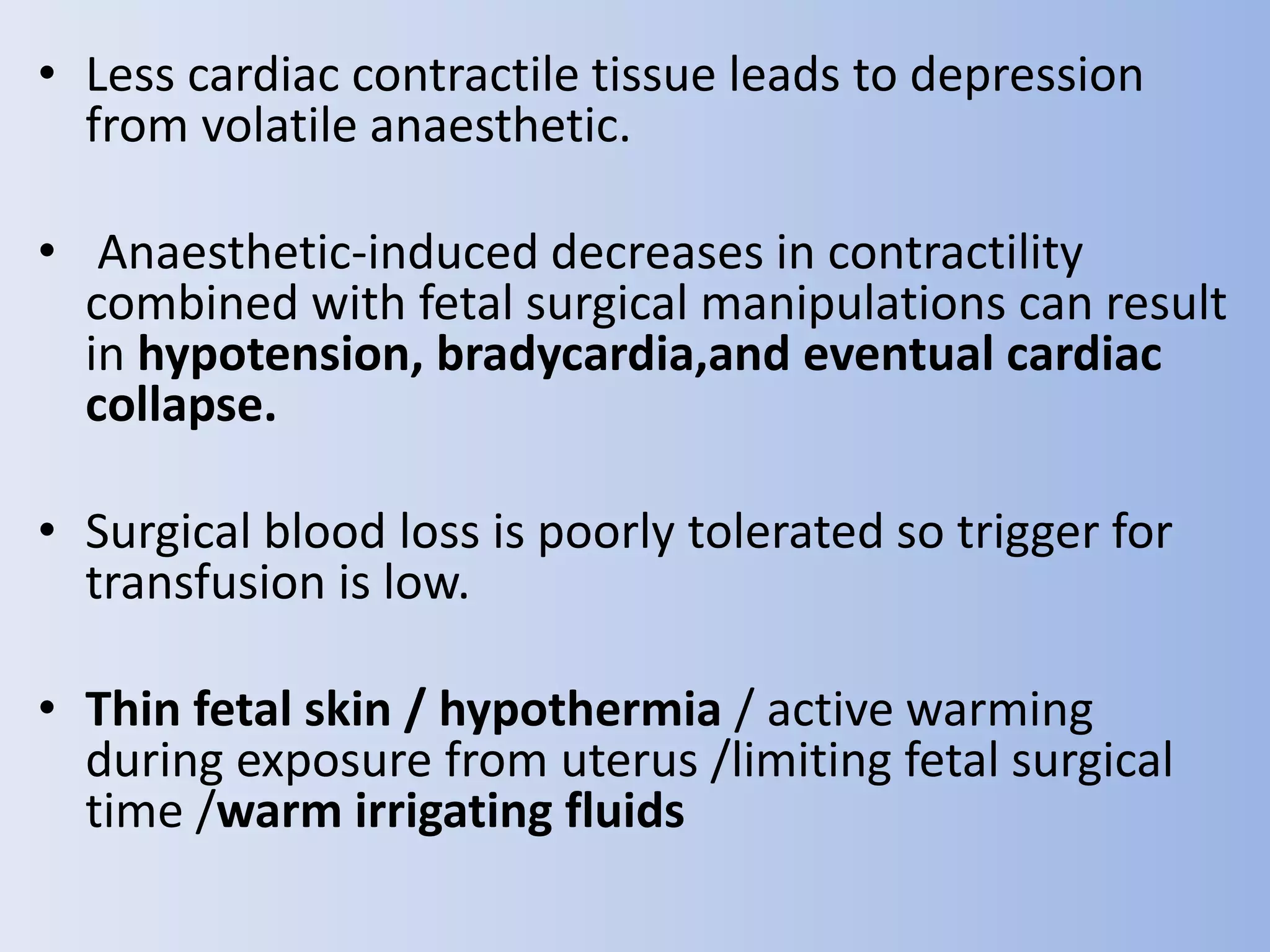 Anesthesia for fetal surgeries | PPTX