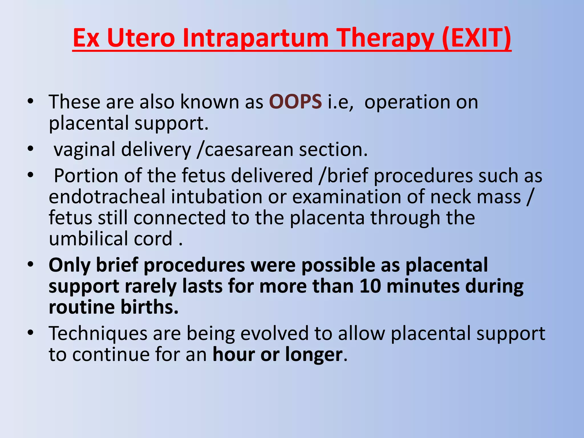 Anesthesia for fetal surgeries | PPTX