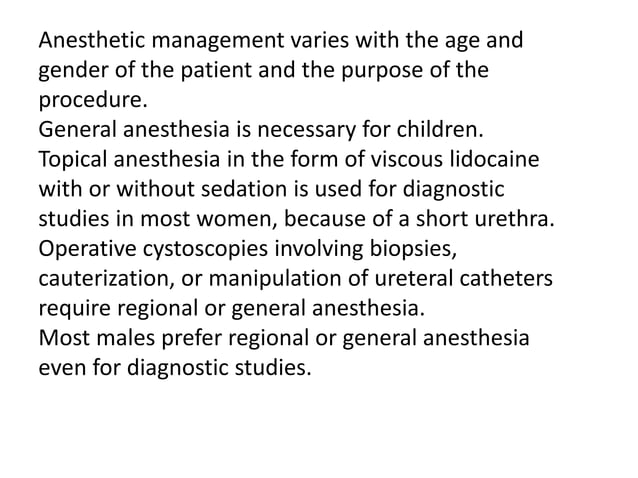 Anesthesia for Genitourinary Surgery.pptx | Surgery | Medical Health