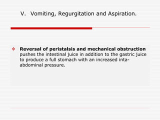 Anesthesia for intestinal obstruction | PPTX