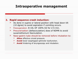 anesthesia for intestinal obstruction ppt | PPTX