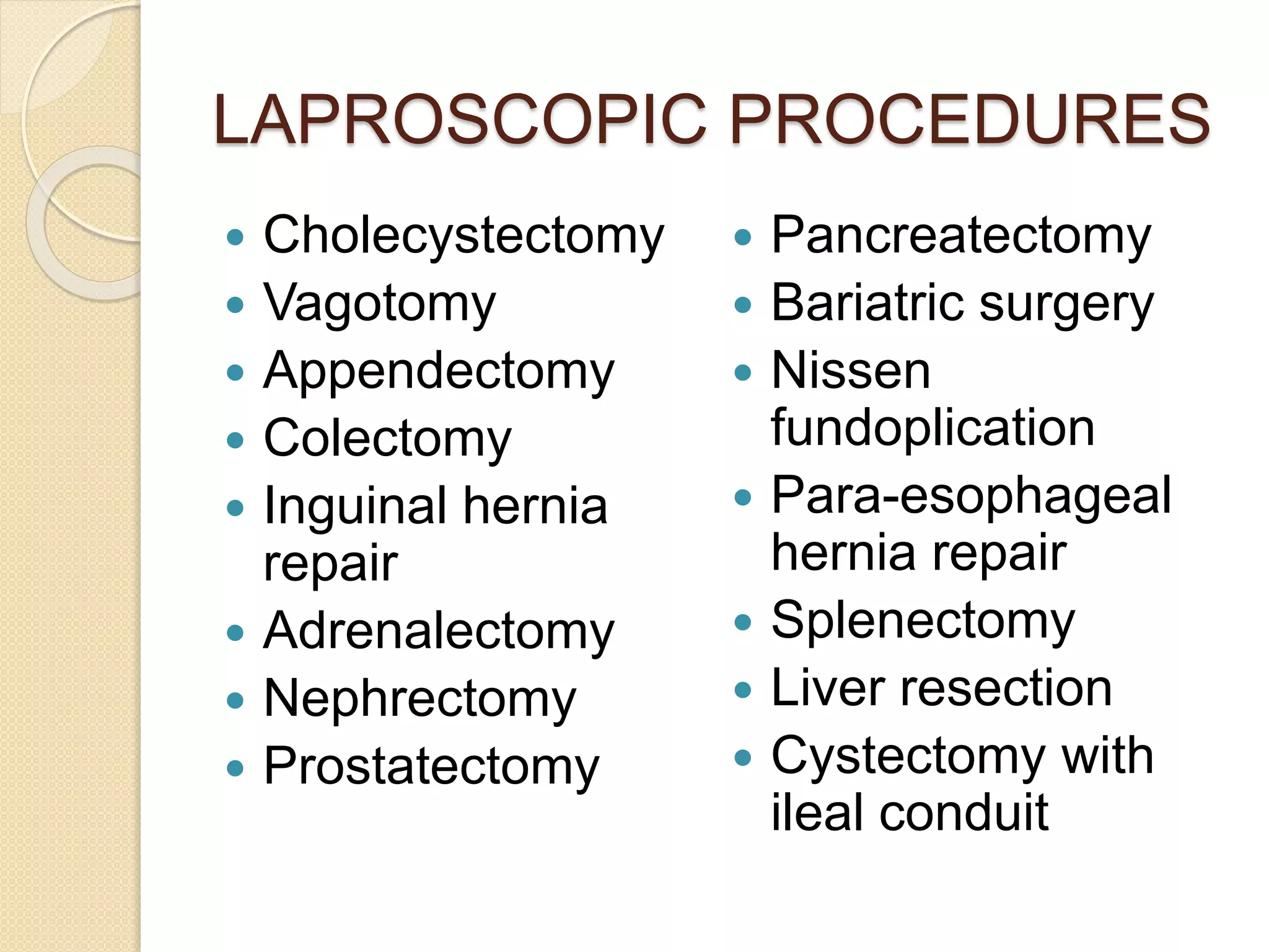 Anesthesia for laparoscopic surgeries | PPTX